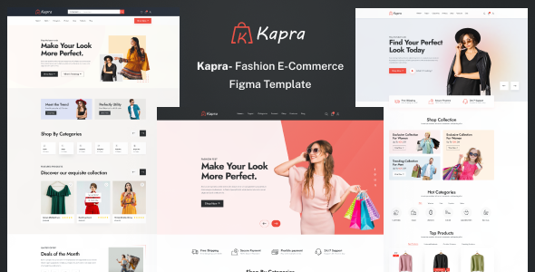 Kapra - Fashion E-commerce Website Figma Template by bplugins | ThemeForest